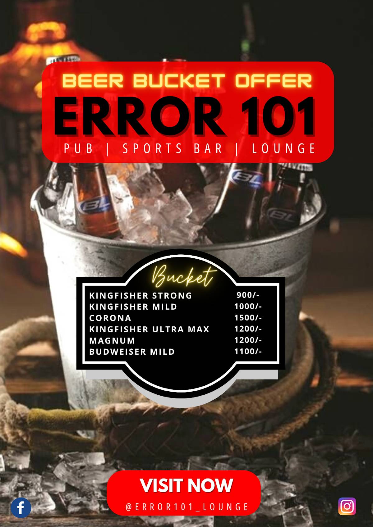 Menu at Error 101 Lounge, Kalyan