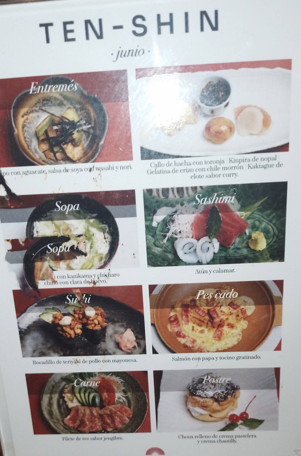 Menu at Suehiro restaurant, Guadalajara