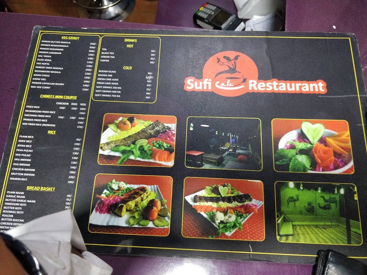 Menu at Sufi Cafe & Restaurant, Bengaluru, 632 2