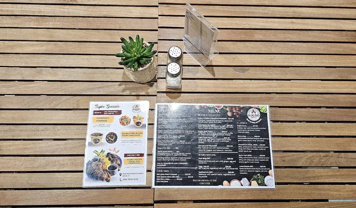 Menu at Sugbo Grill Restaurant and Catering, Albany