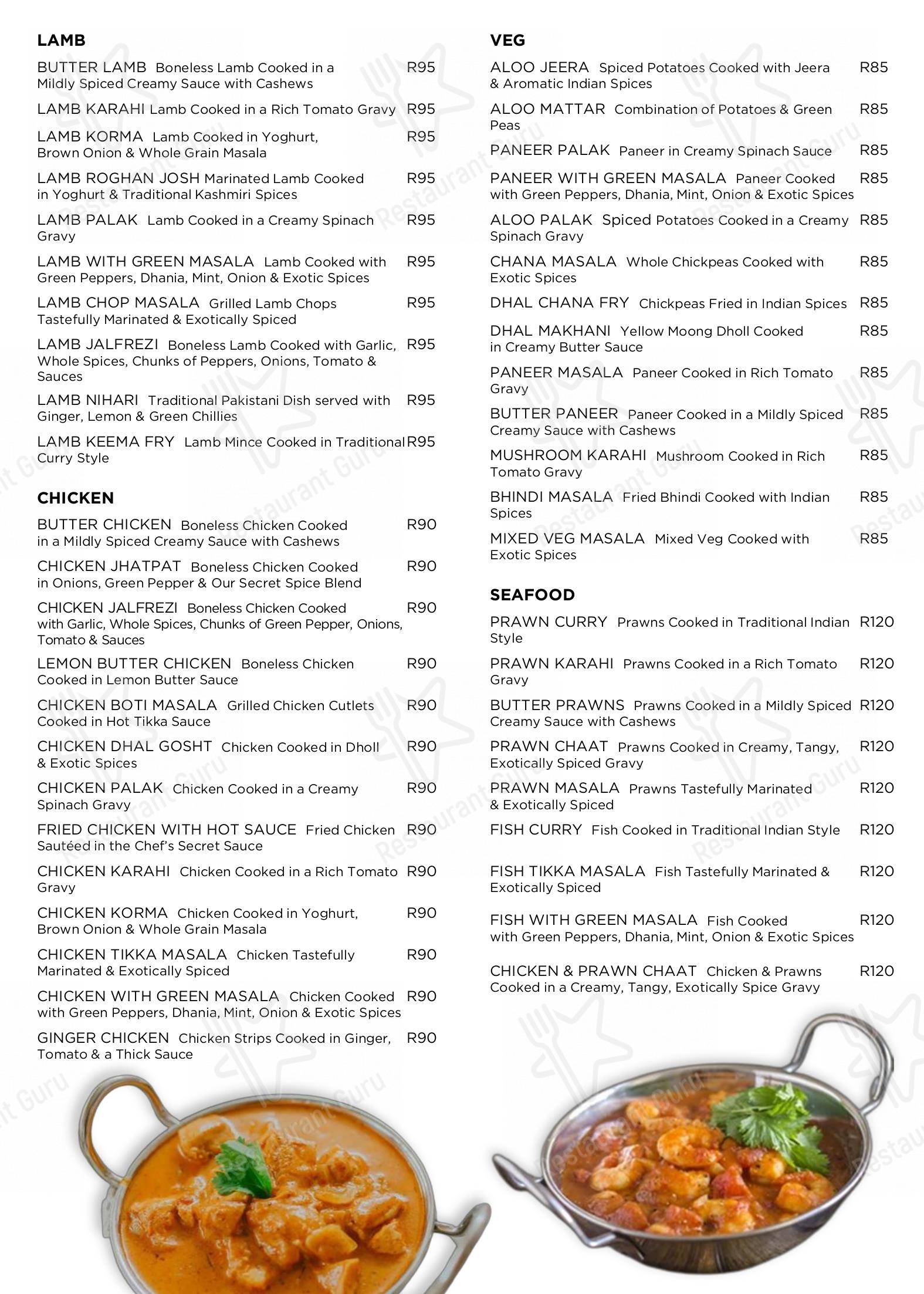 Menu at Sultans Food City restaurant, Chatsworth