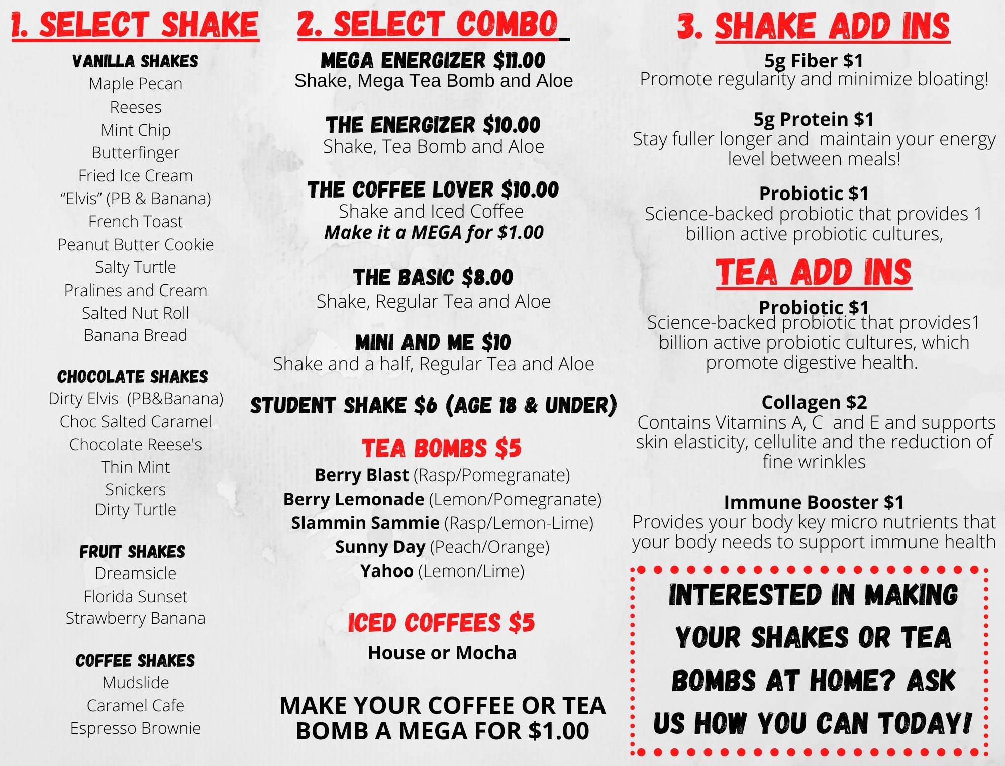 Menu at Sunny Nutrition pub & bar, Sun Prairie