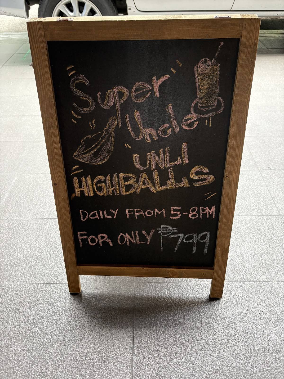 Menu at Super Uncle Claypot restaurant, Makati