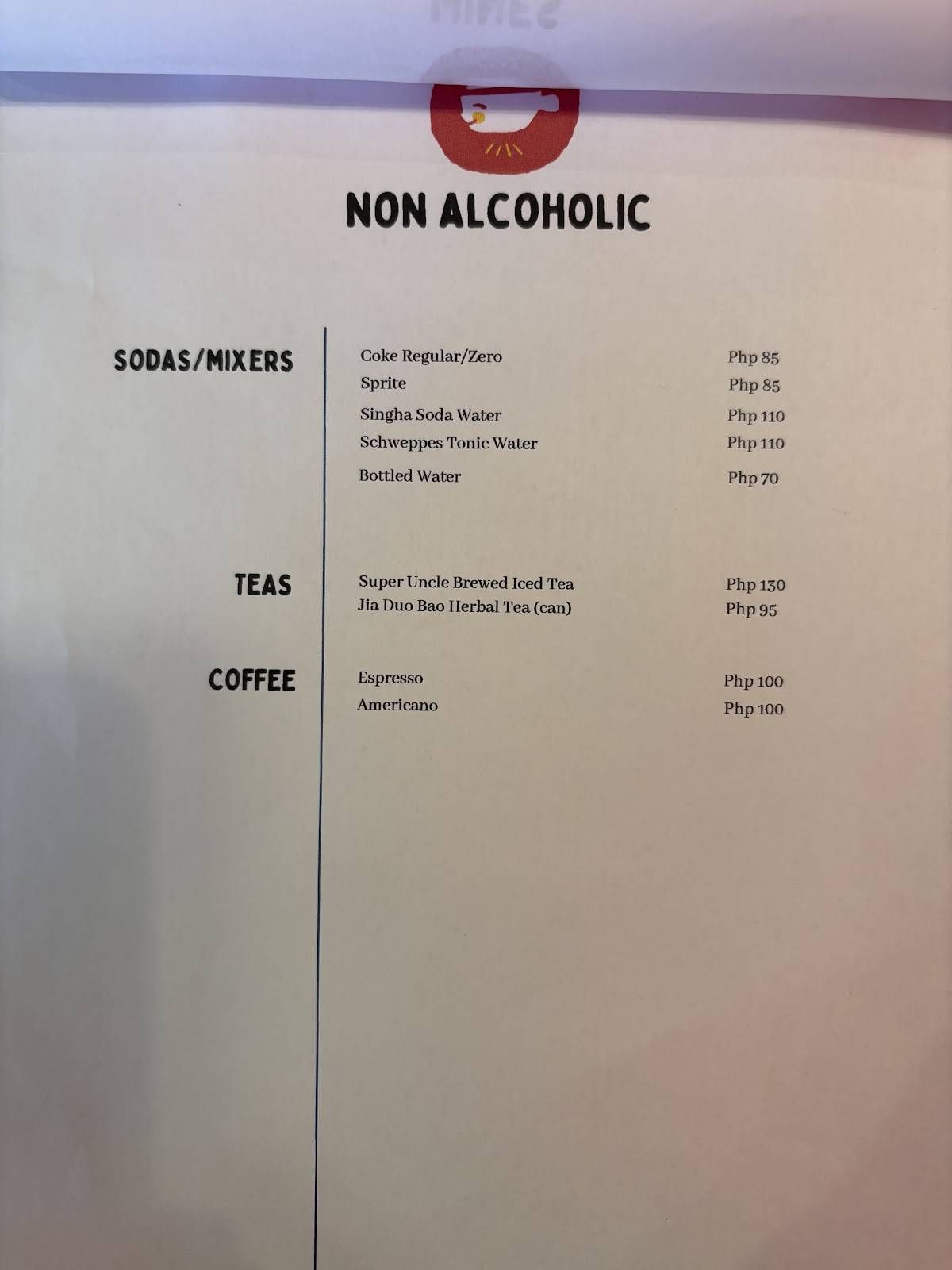 Menu at Super Uncle Claypot restaurant, Makati