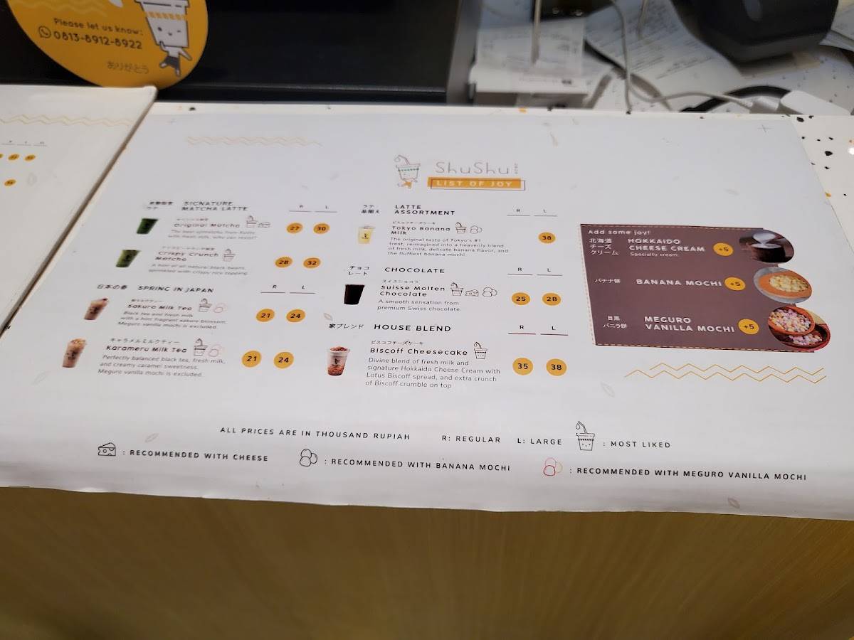 Menu at Shu Shu - Pakuwon Mall restaurant, Surabaya, Pakuwon 2 floor