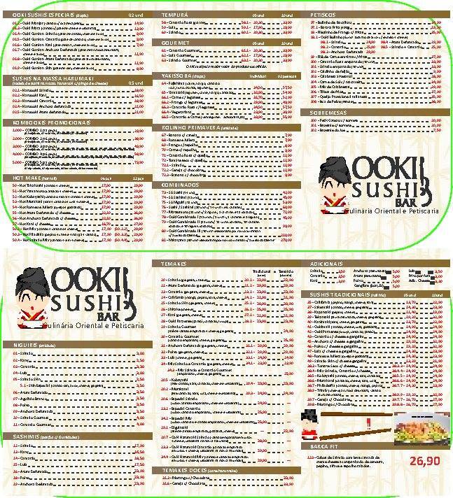 Menu em Sushi Ooki restaurante, Macapá