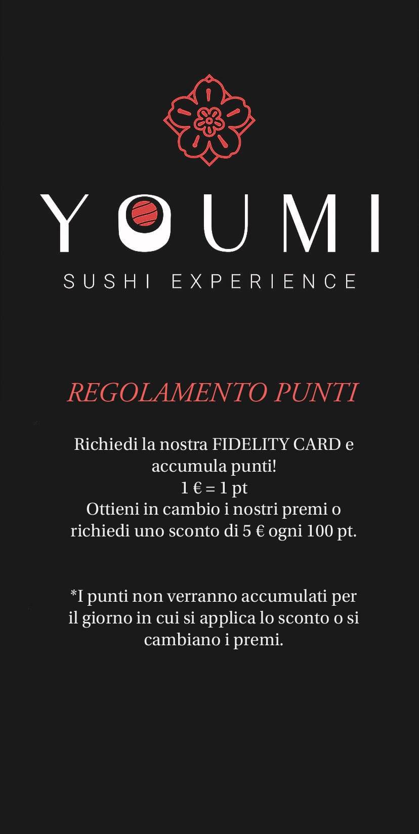 Menu da Sushi Youmi ristorante, Nonantola