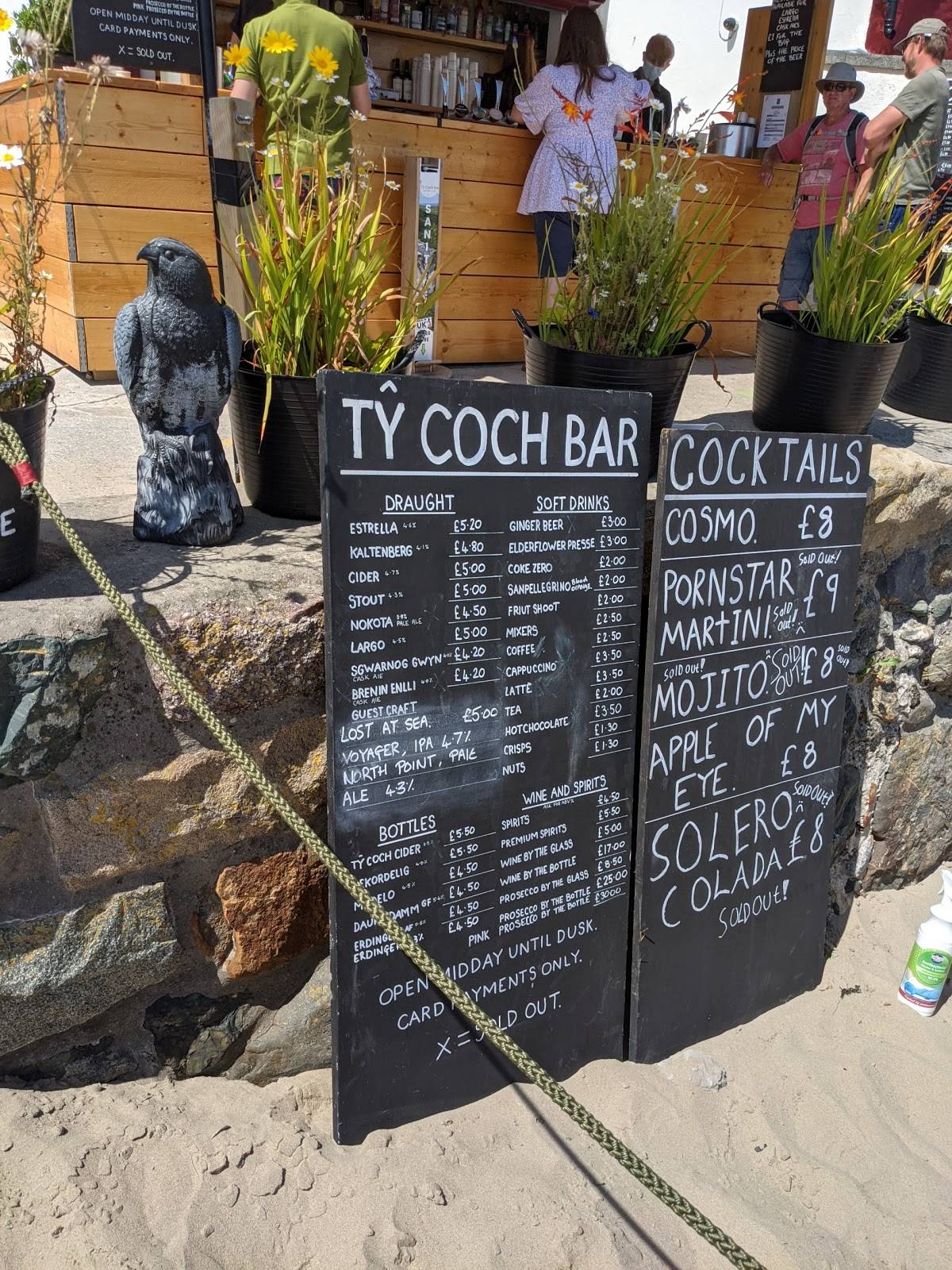 Menu at Tŷ Coch Inn pub & bar, Morfa Nefyn