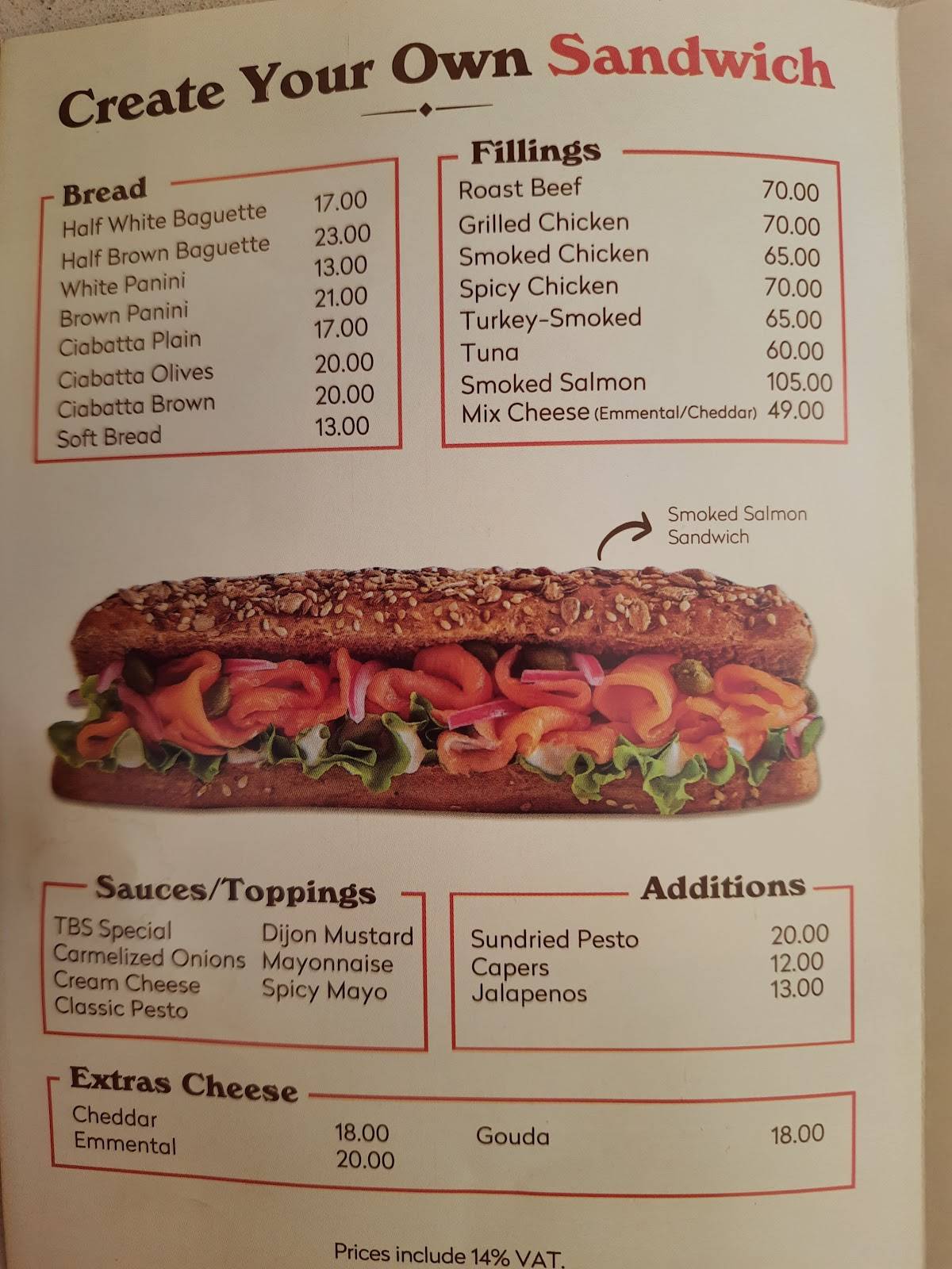 Speisekarte von TBS - The Bakery Shop, New Cairo City, Child's Park
