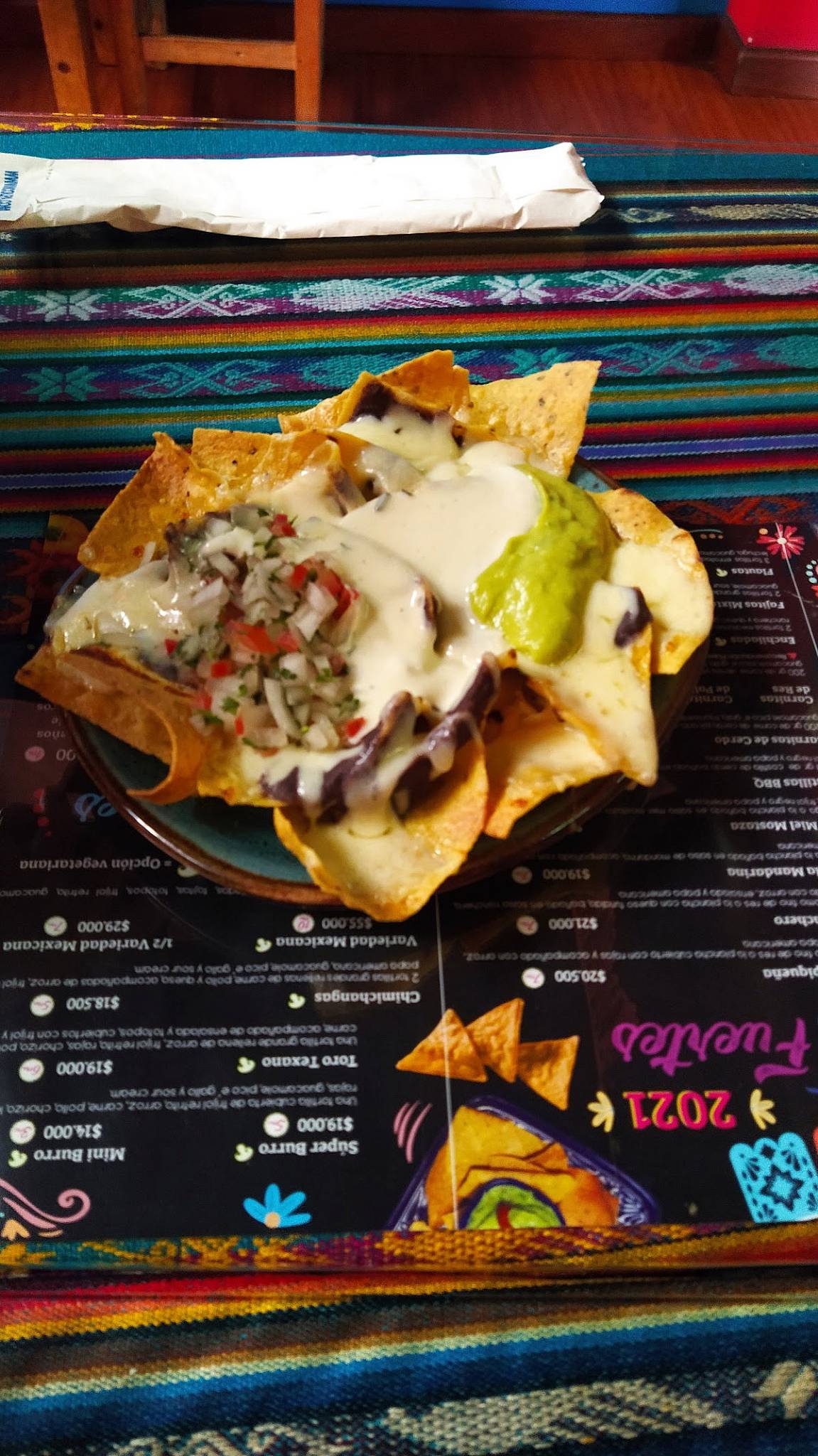 Carta de Restaurante Tabasco - Comida Tradicional Mexicana, Bogotá