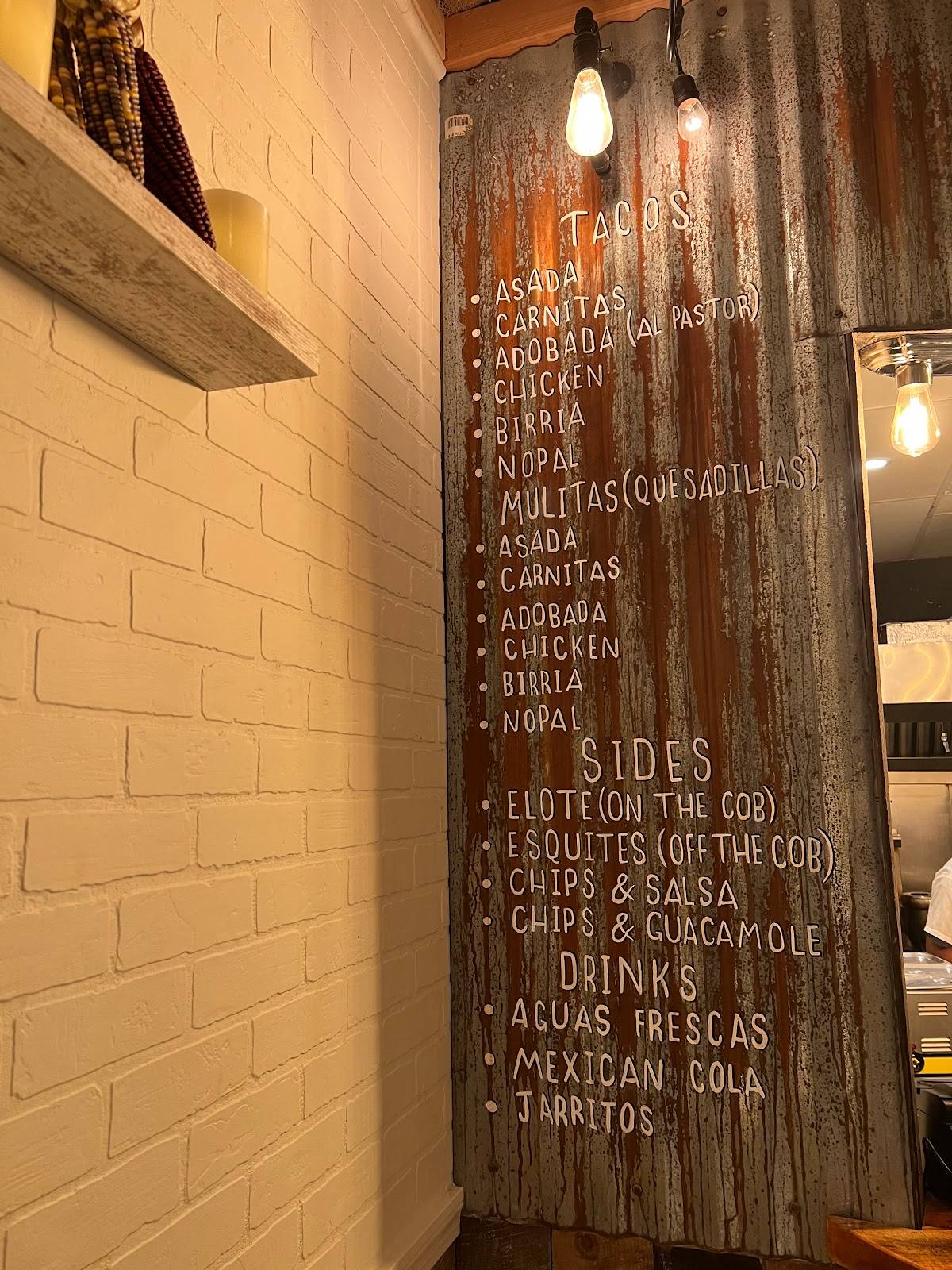 Menu at Tacos Los Gordos restaurant, New Haven