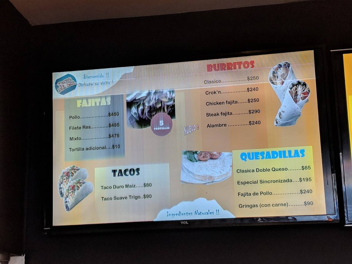 Carta del restaurante Tacos del Sol - Bella Vista, Santo Domingo, Av ...