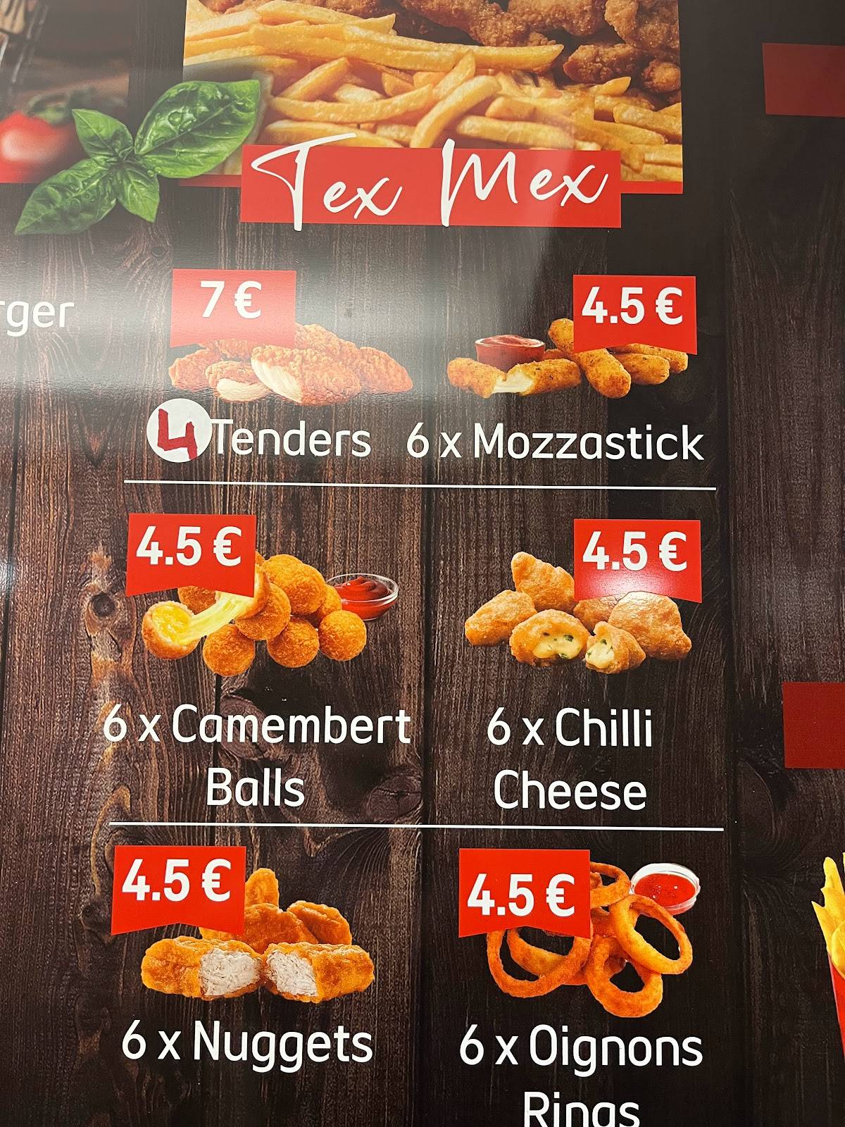 Menu au Taksim Grill Kebab restaurant, Louviers