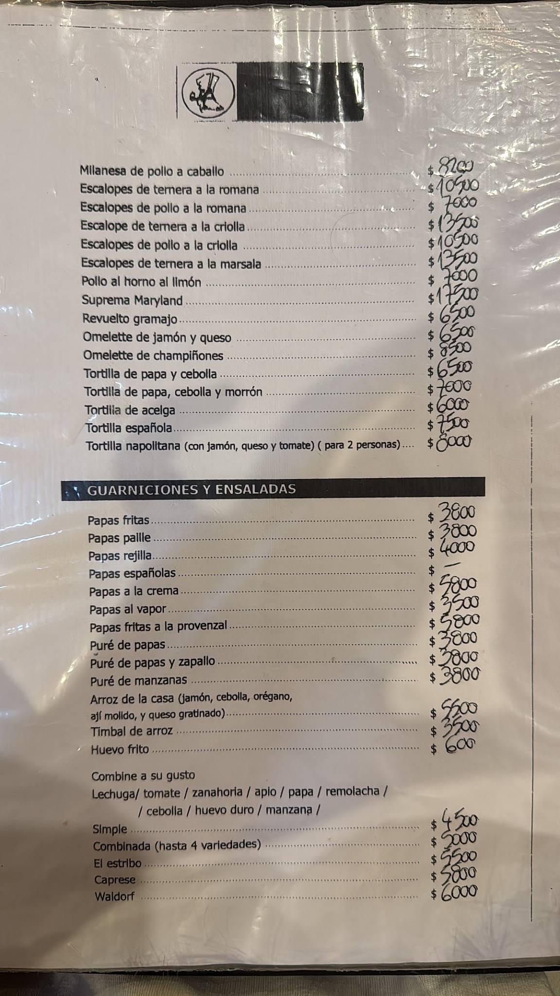 Carta de Restaurant El Estribo, Tandil