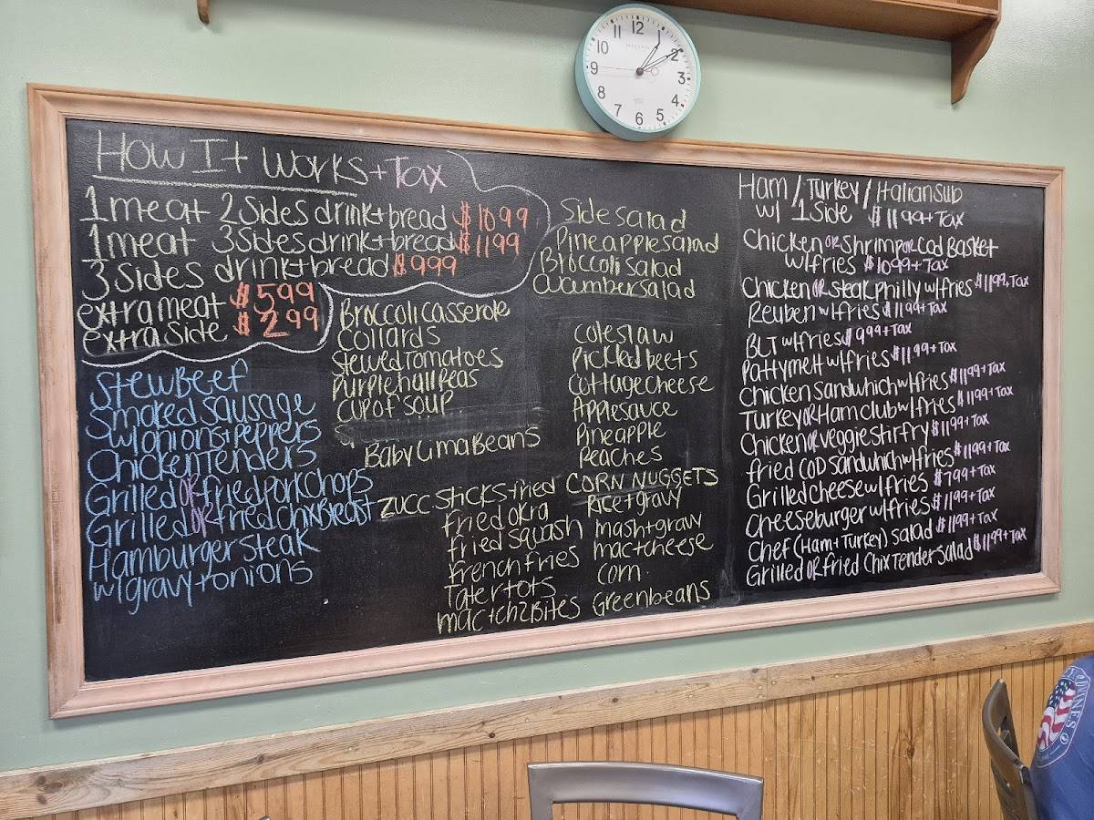 Menu at Tanya's Country Cafe, Myrtle Beach, Dick Pond Rd