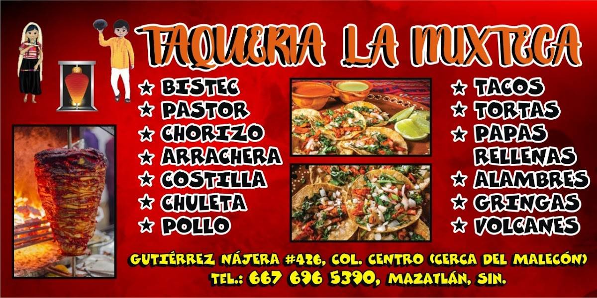 Carta del restaurante Taqueria LA MIXTECA, Mazatlán