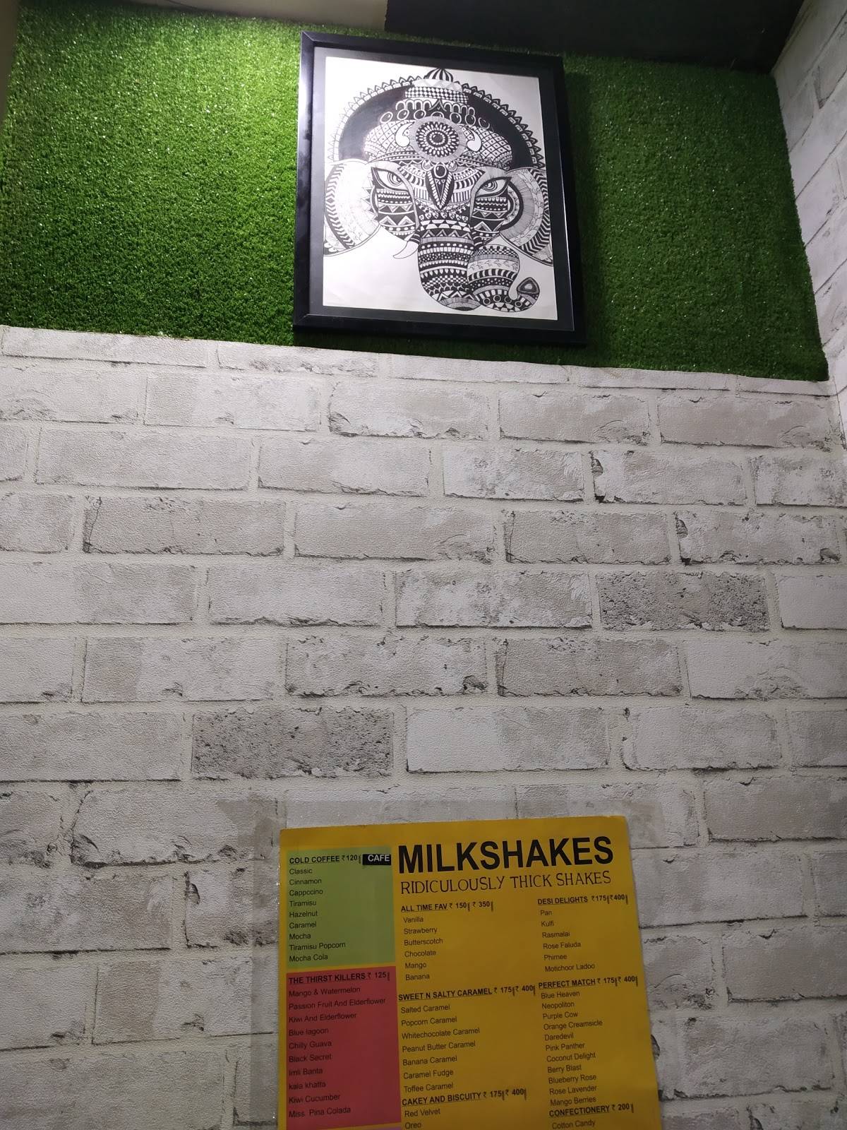 Menu at TasteTease, Cafe & Milkshake Bar, Delhi