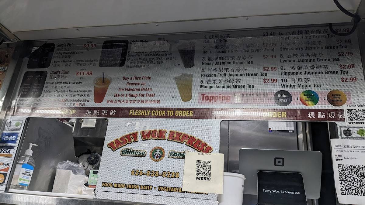 Menu at Tasty Wok Express restaurant, Los Angeles