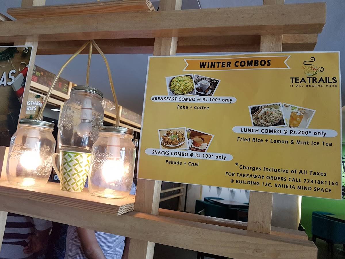 Menu at Tea trails cafe, Hyderabad, 12C