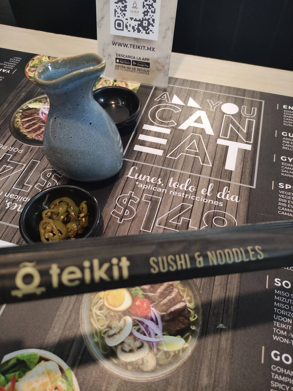Carta del restaurante Teikit Sushi & Noodles, Ciudad López Mateos ...