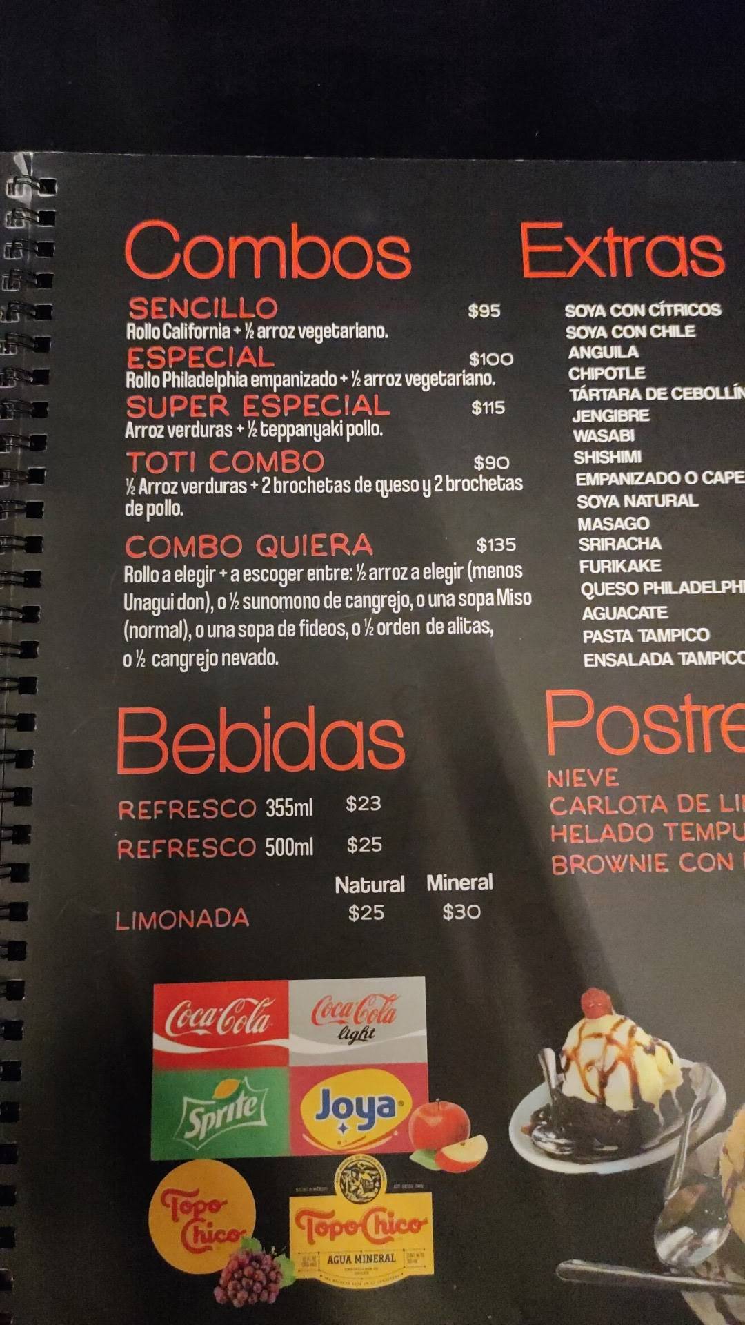 Carta del restaurante Temaky Sushi, Monterrey