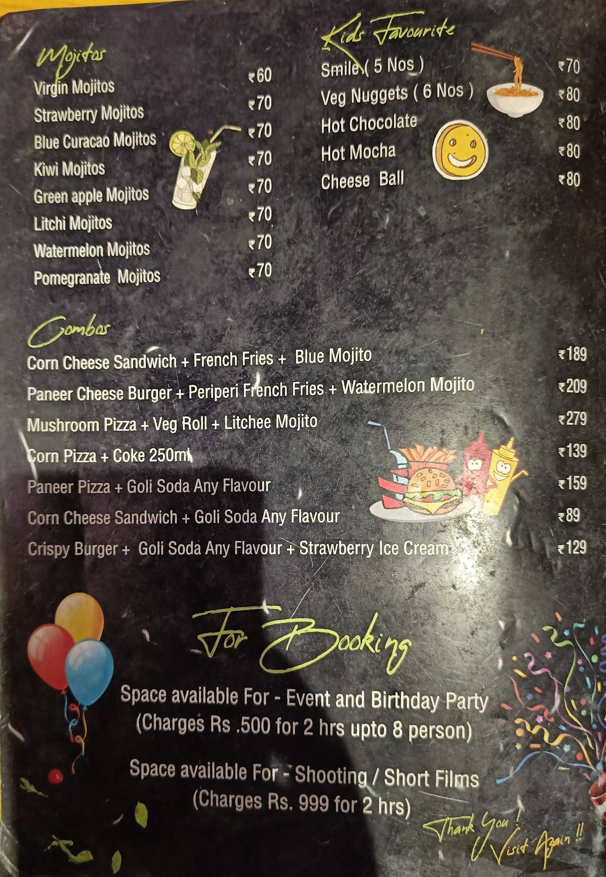 Menu at Temple Run Cafe, Chennai, 49