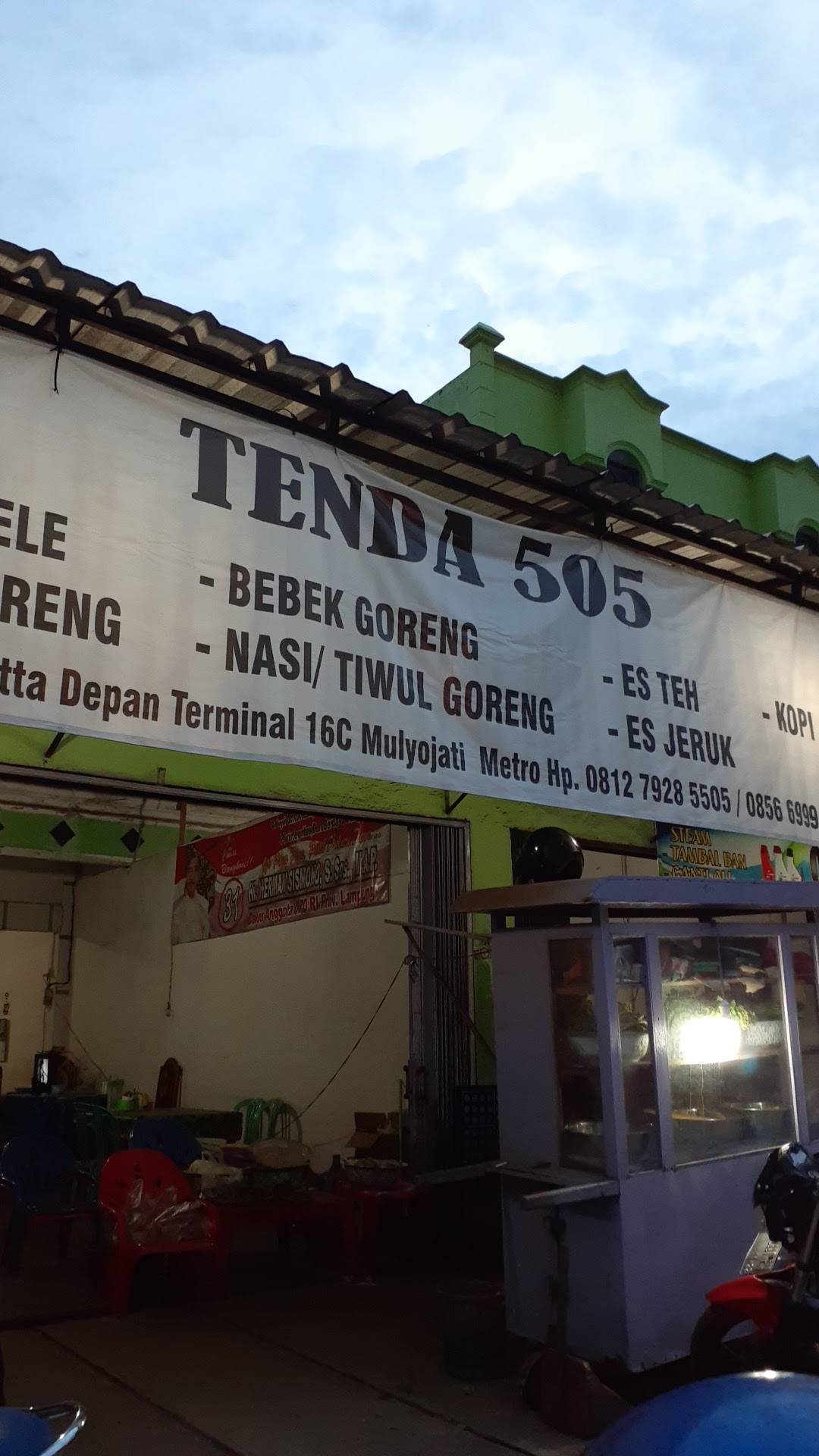 Menu at Tenda 505 restaurant, Metro