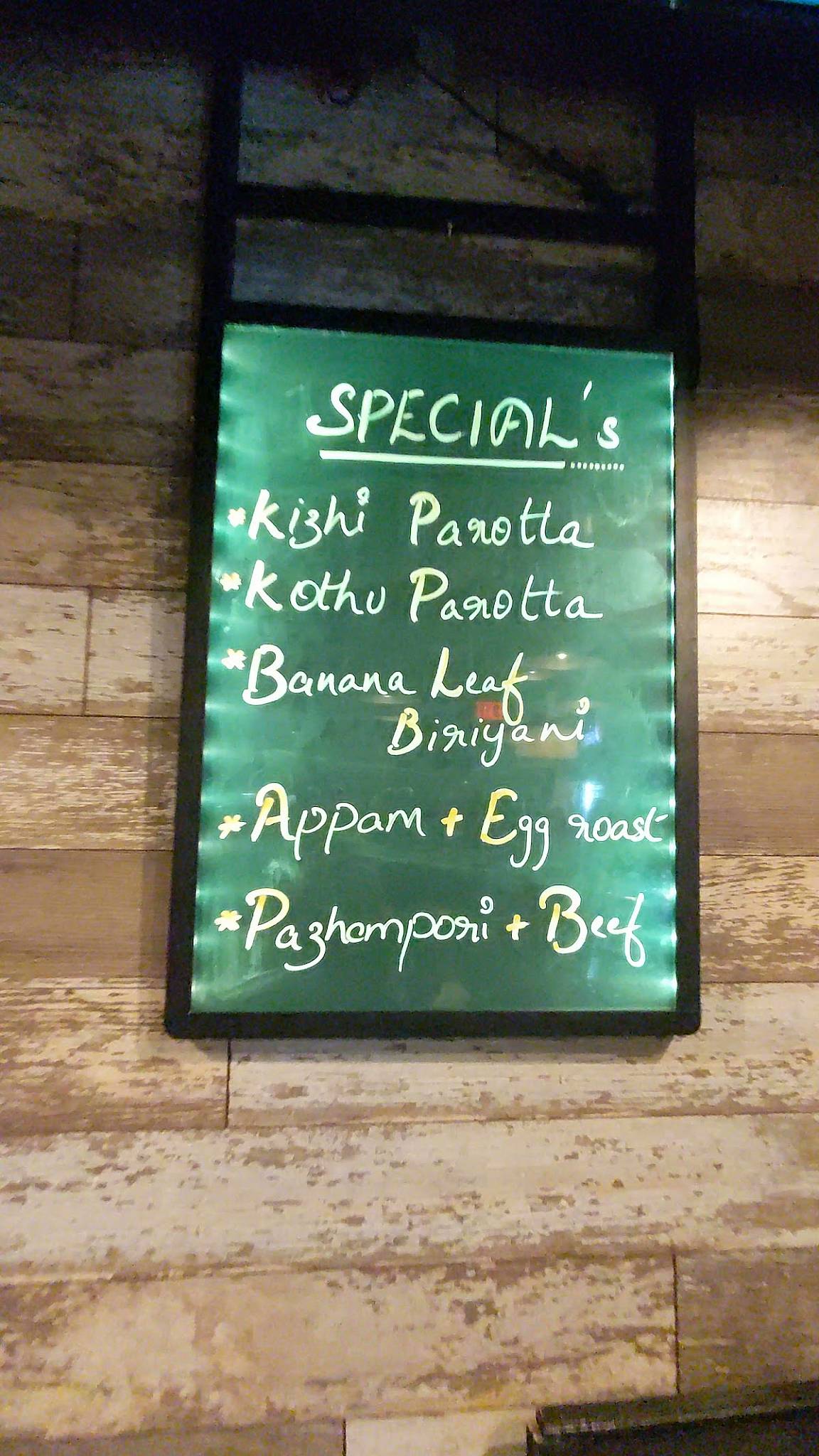 Carta del restaurante Tharavadu Home Of Kerala Cuisine, Toronto