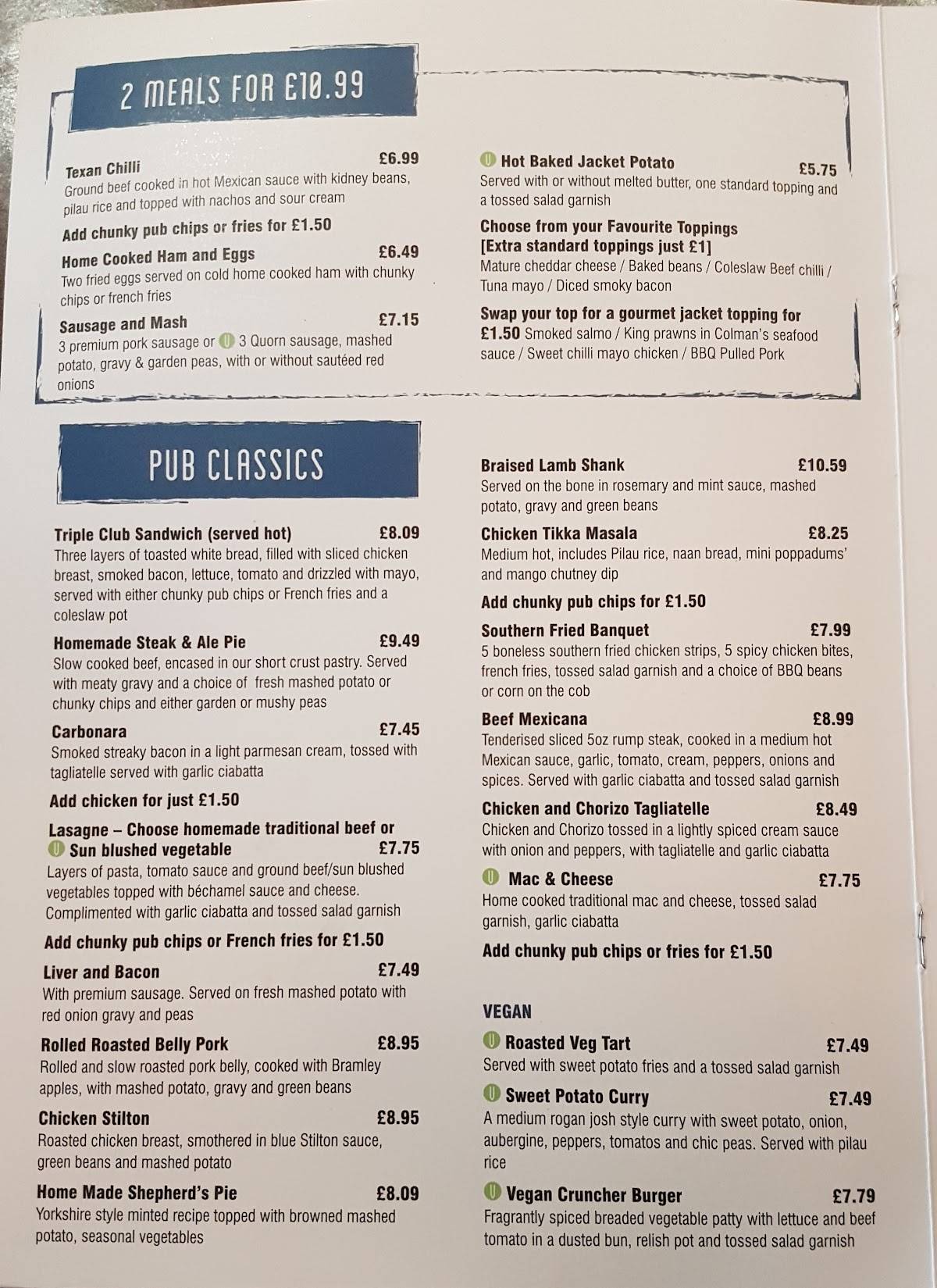 Menu at The Apollo pub & bar, Bridlington