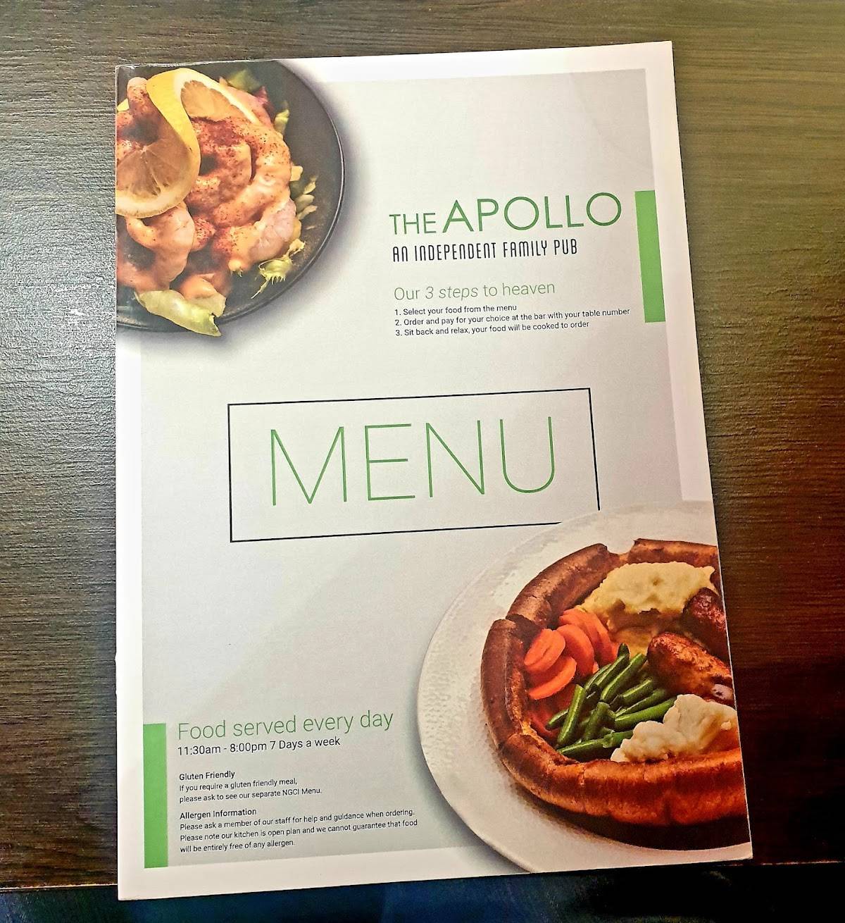 Menu at The Apollo pub & bar, Bridlington