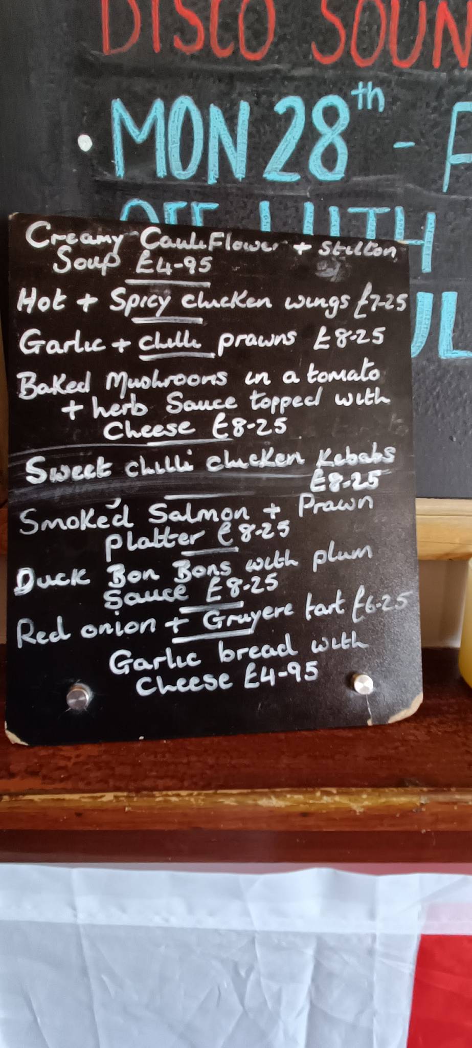 Menu at The Barley Mow, Saint Neots