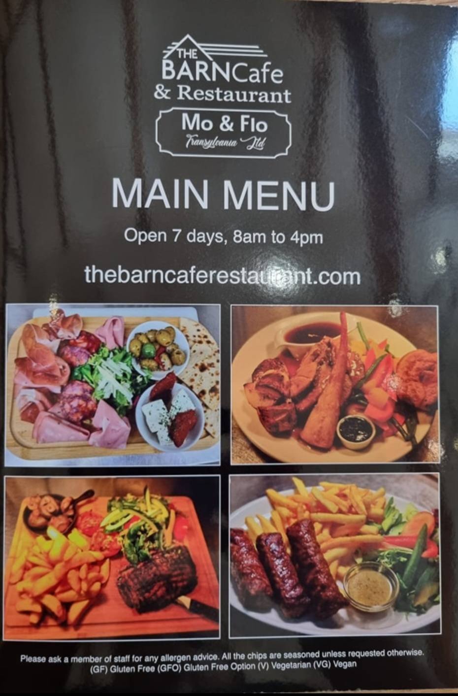 Menu at The Barn Cafe, Great Bentley, St Mary's Rd