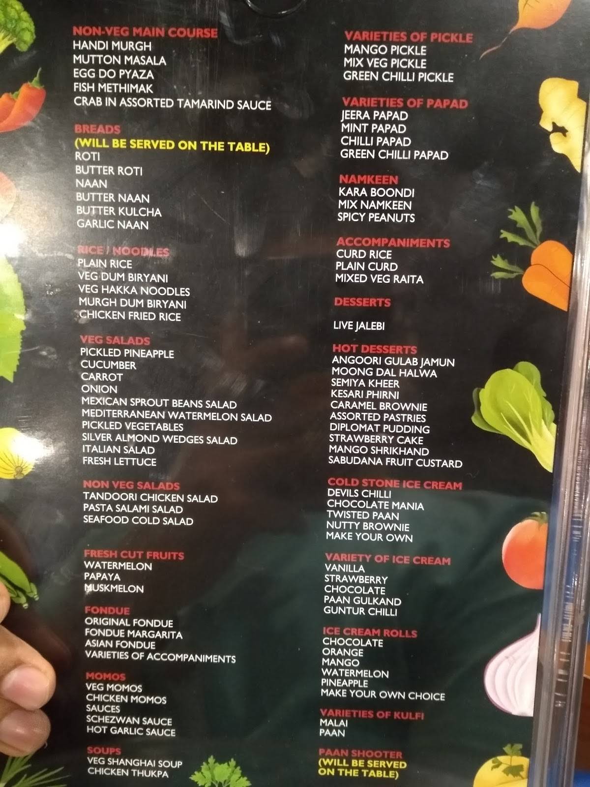 Menu at The Big Barbeque - Buffet - Bengaluru - Marathahalli, Bengaluru, 88
