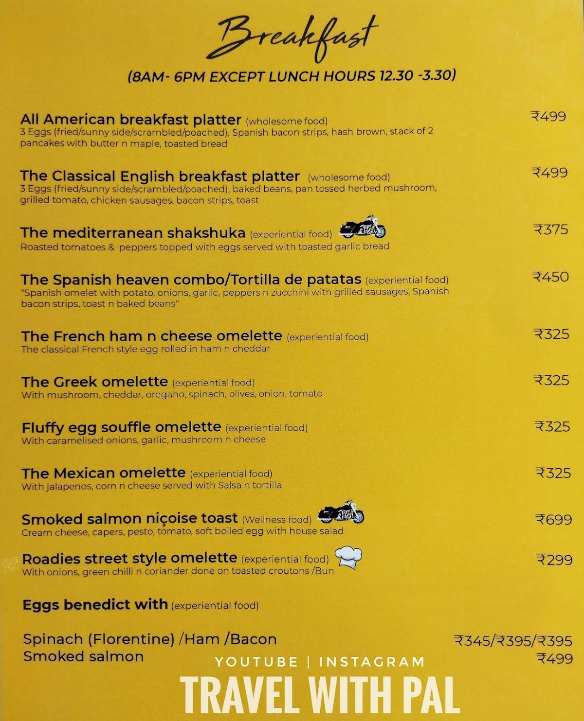 Menu at The Bikers Cafe, Kolkata, Platinum mall
