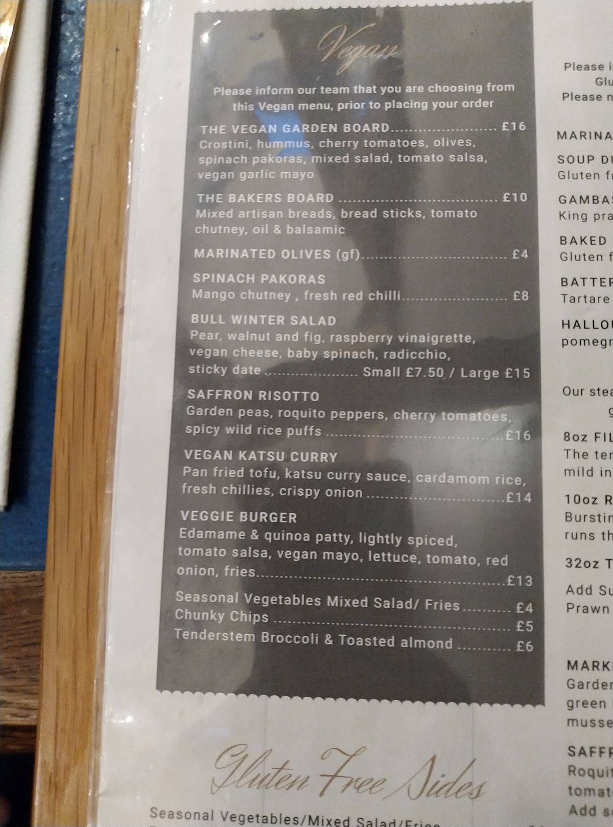 Menu at The Black Bull Inn & Restaurant, Blackburn, Old Langho Rd