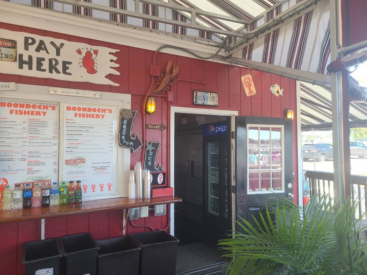 Menu at The BoonDocks Fishery restaurant, Red Bank