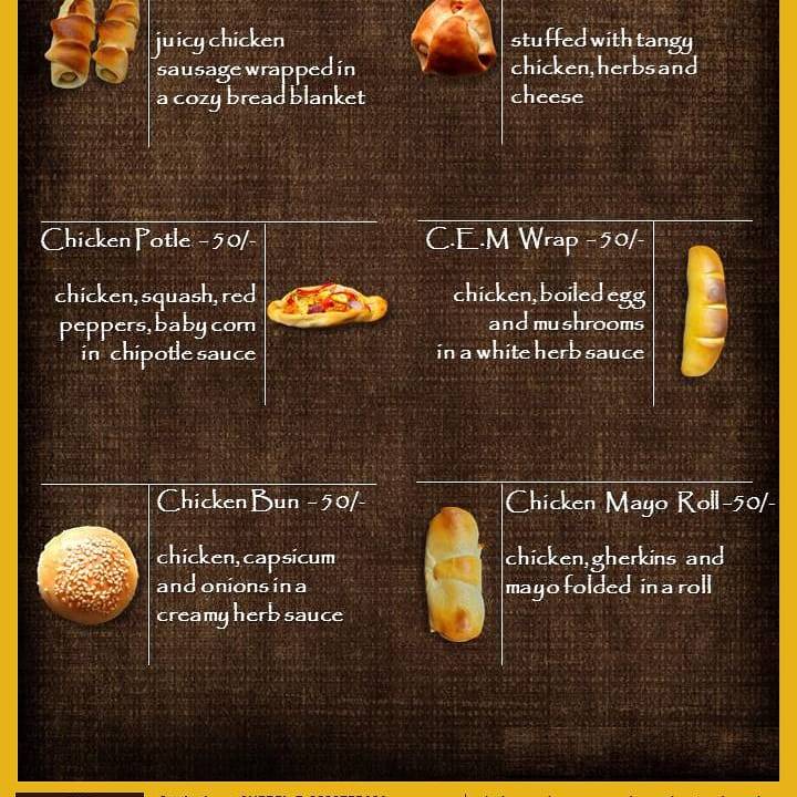 Menu at The Bread Story, Mumbai