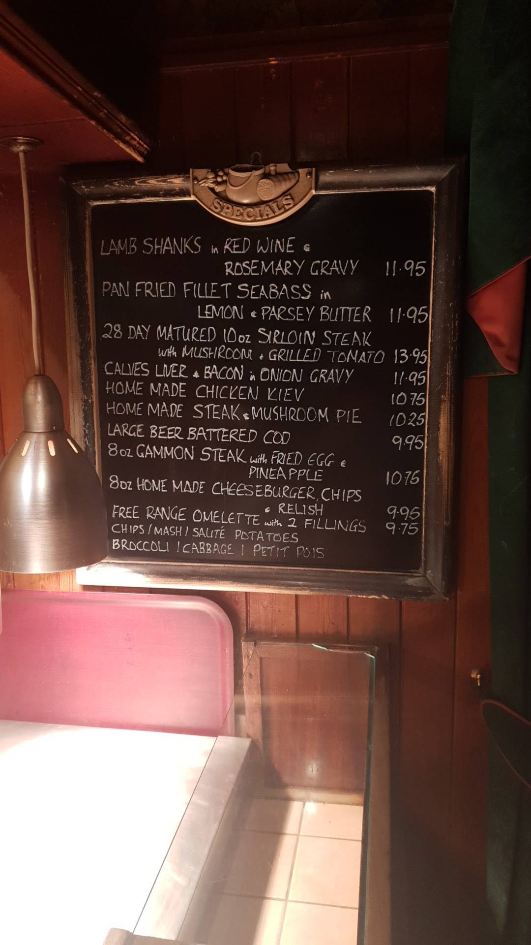 Menu at The Bricklayers Arms pub & bar, Hersham