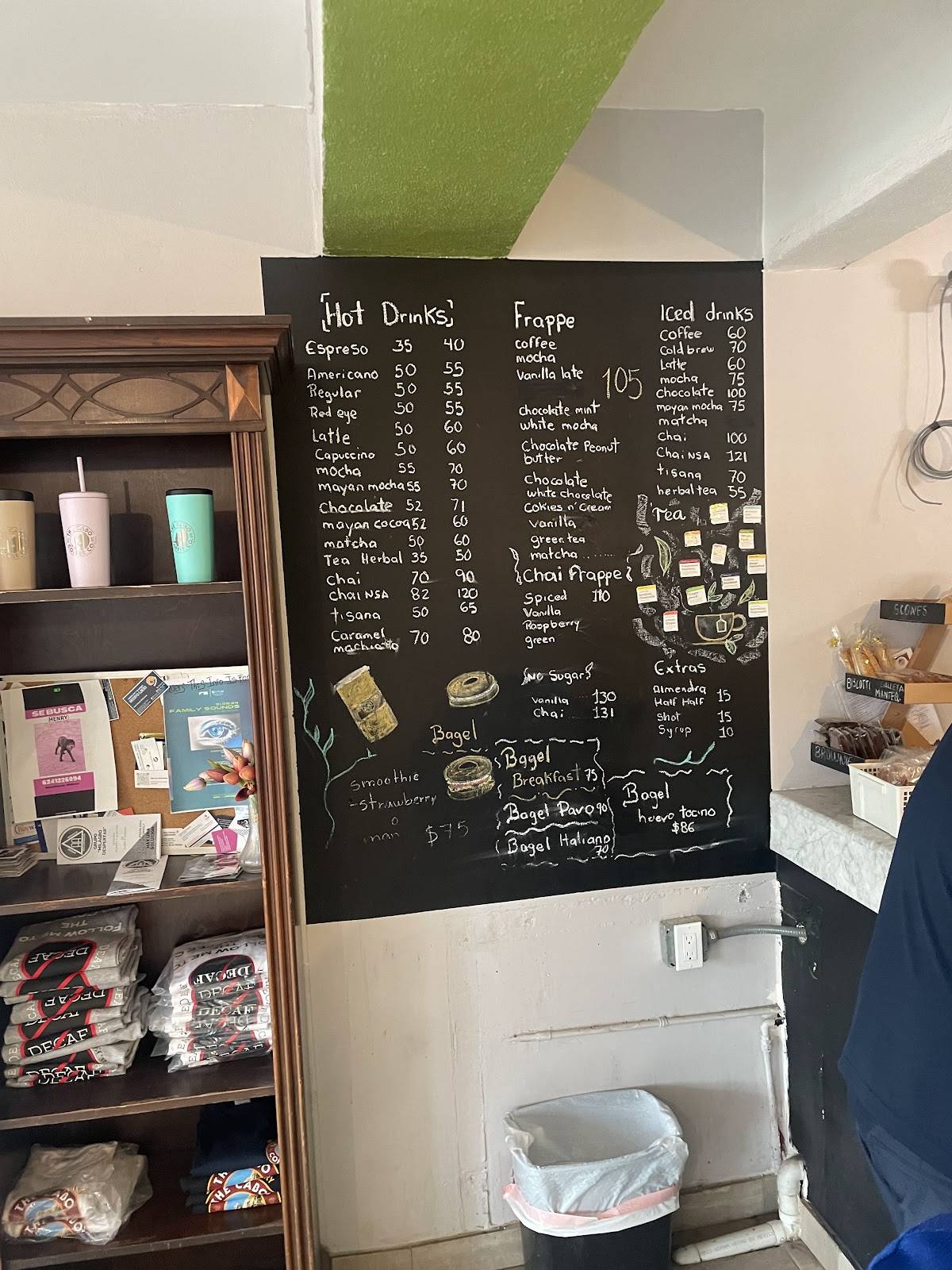 Menu at The Cabo Coffee Company cafe, Cabo San Lucas