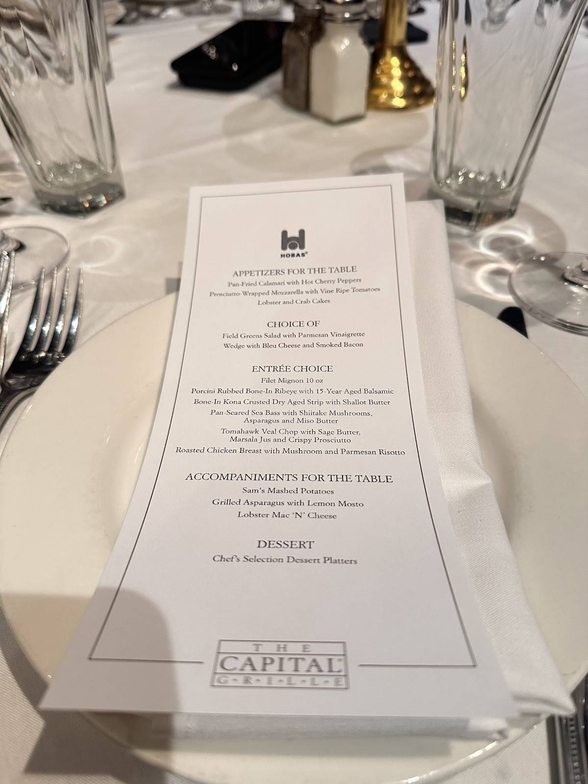 Menu at The Capital Grille pub & bar, Denver