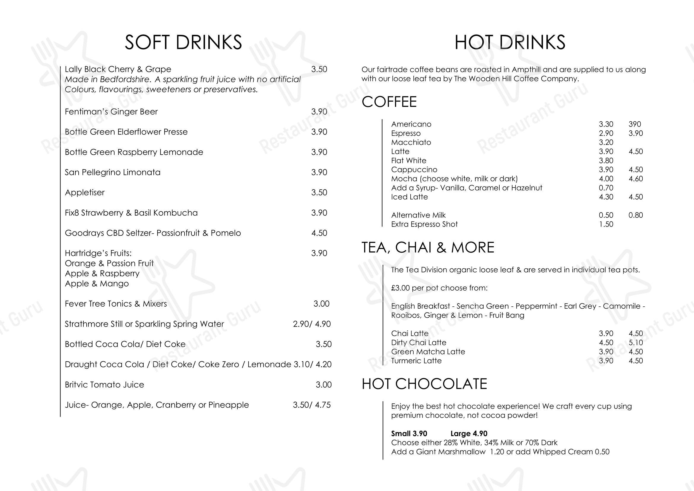 Menu at The Chequers pub & bar, Westoning, Park Rd