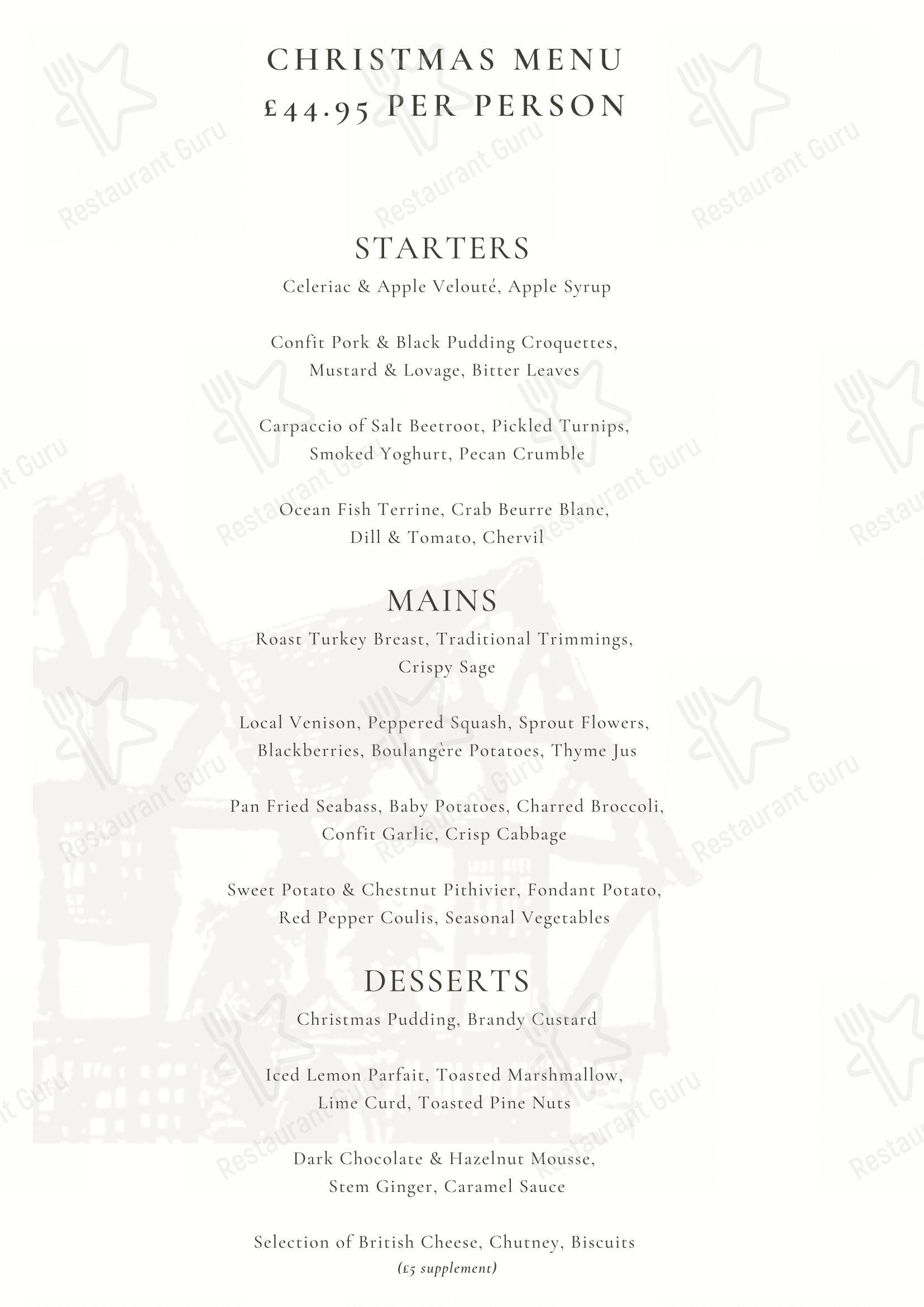 Menu at The Chesil Rectory restaurant, Winchester