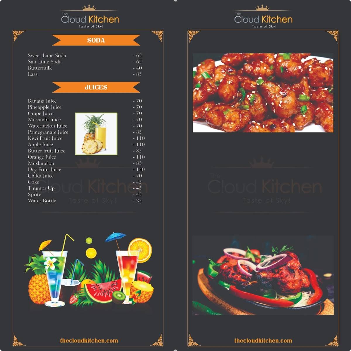 Menu at The Cloud Kitchen Restaurant, Bengaluru