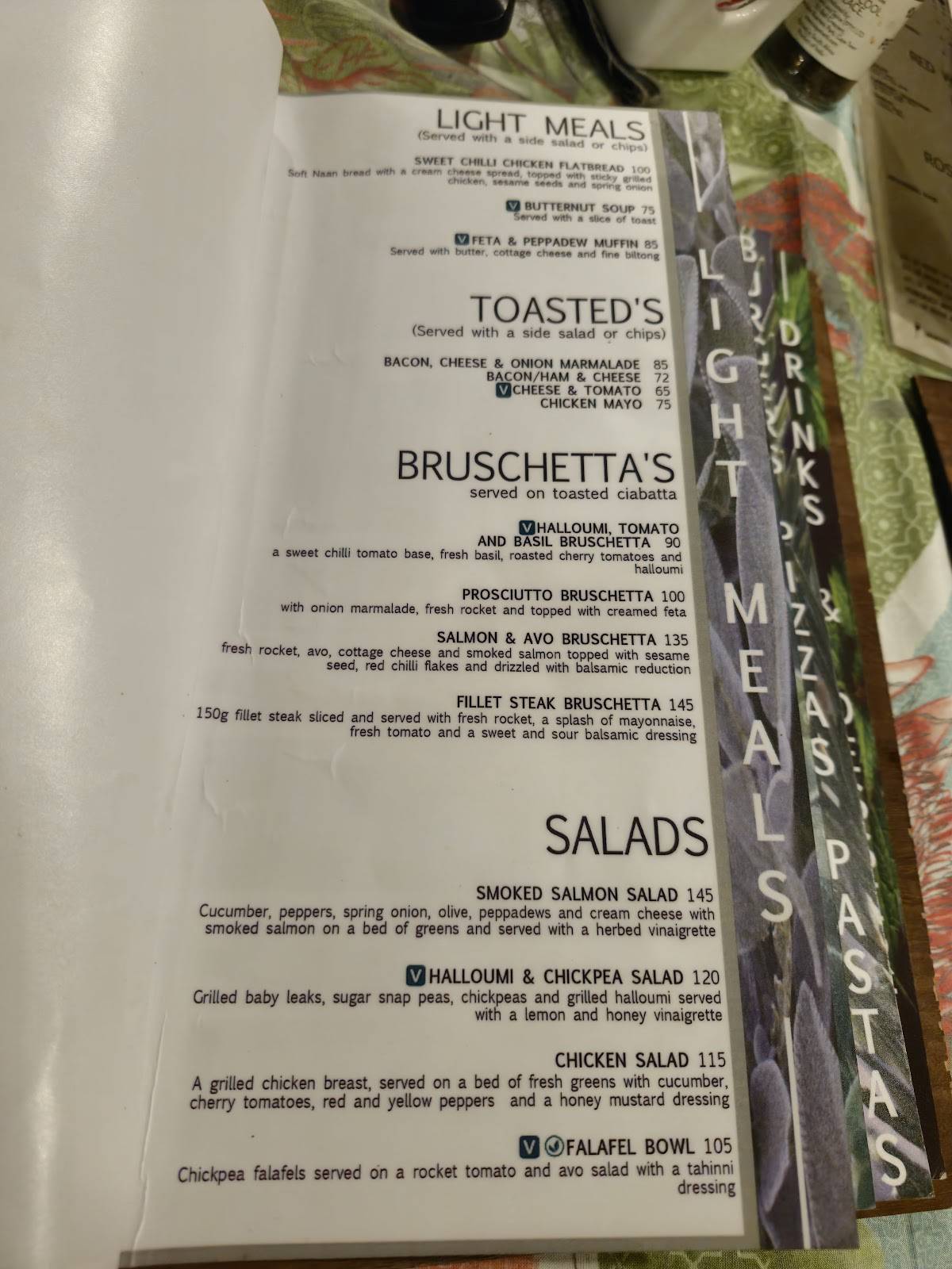 Carta del restaurante The Cork Tree, Krugersdorp