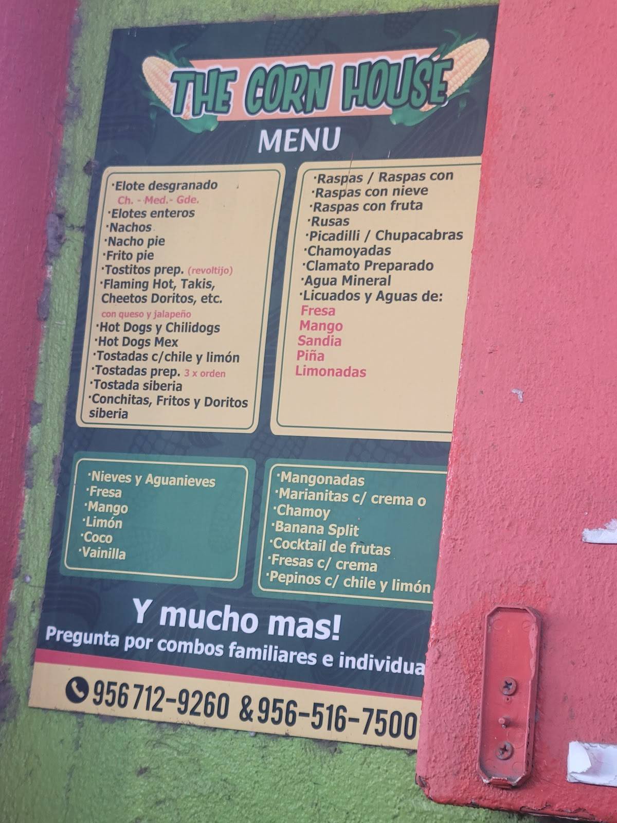 Menu at The Corn House 3 pub & bar, Laredo