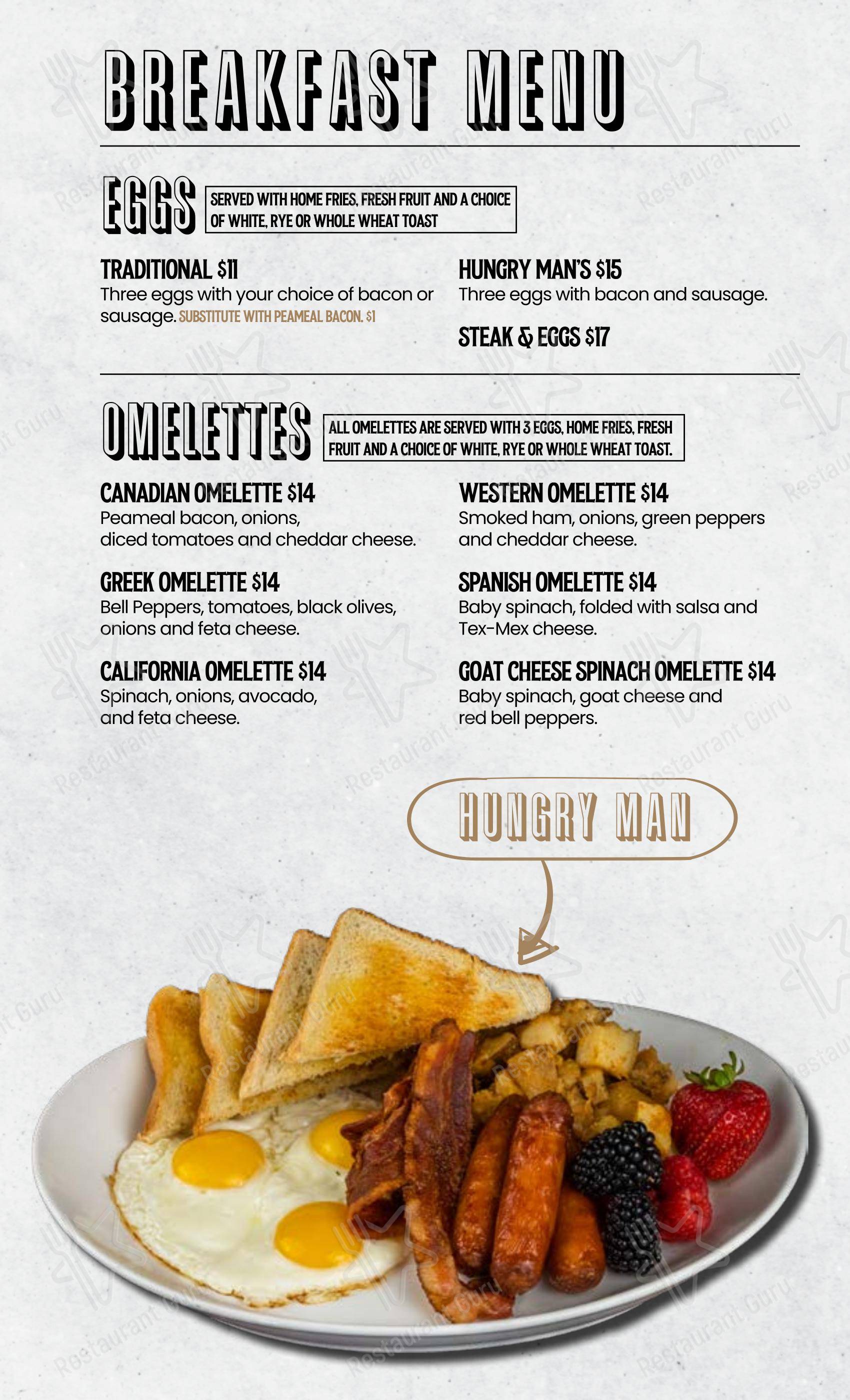 Menu at The Courtyard pub & bar, Courtice