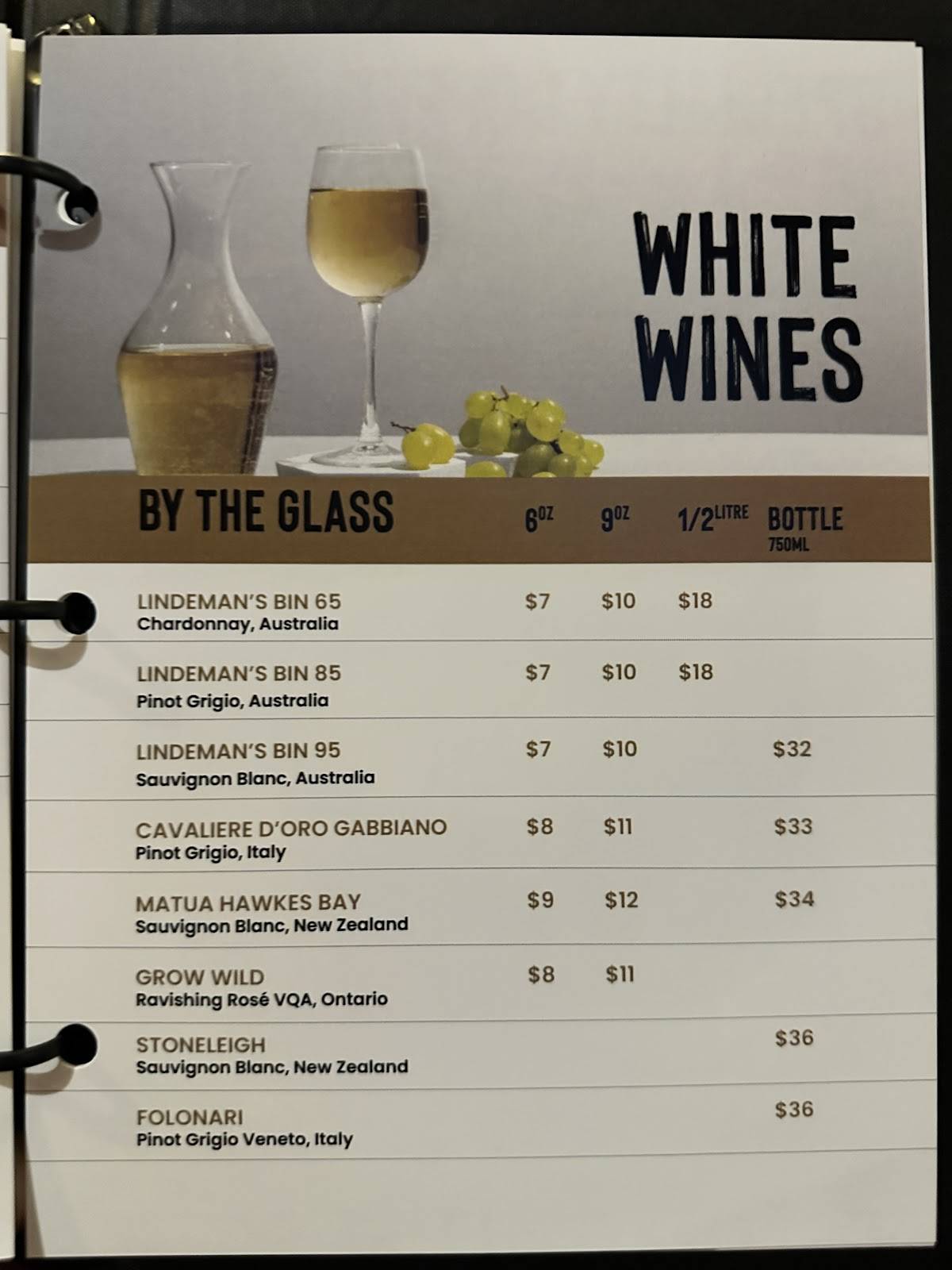 Menu at The Courtyard pub & bar, Courtice