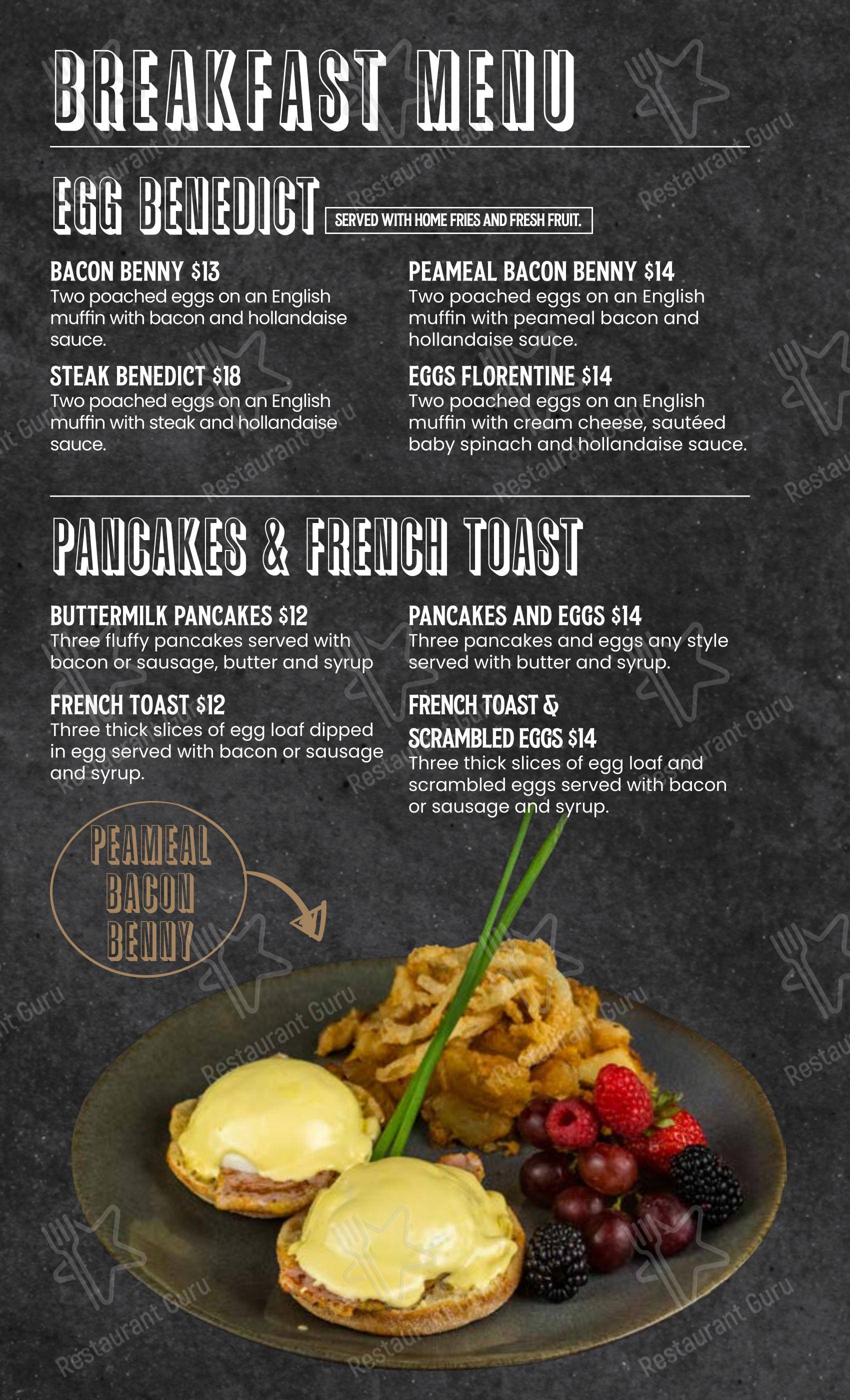 Menu at The Courtyard pub & bar, Courtice