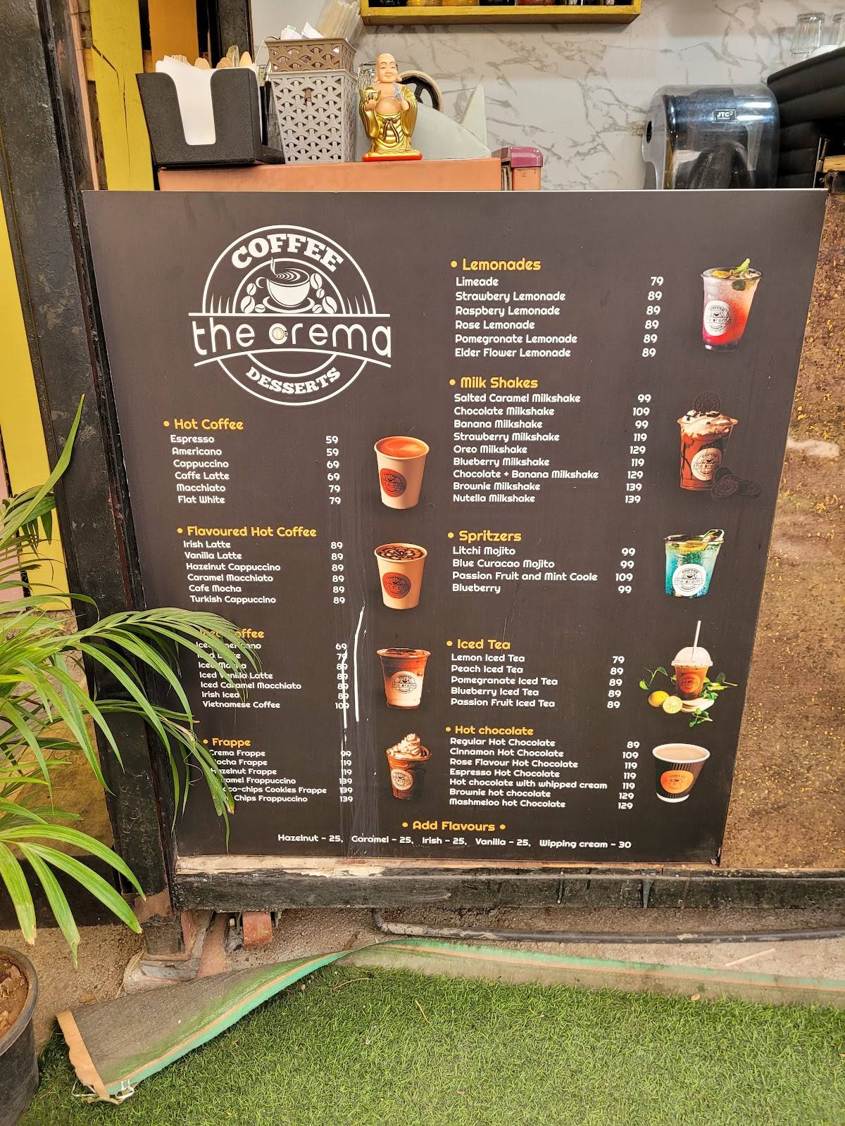 Menu at The Crema Coffee and Dessert, Pune