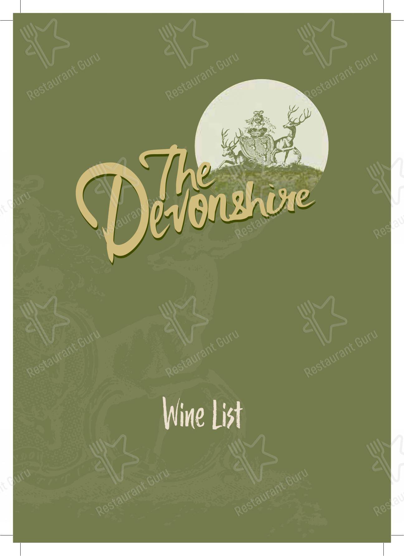 Menu at The Devonshire pub & bar, Nether Langwith, Rectory Rd